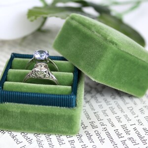 Wedding Ring Box, Antique Ring Box, Green Ring Box, Proposal Ring Box ...