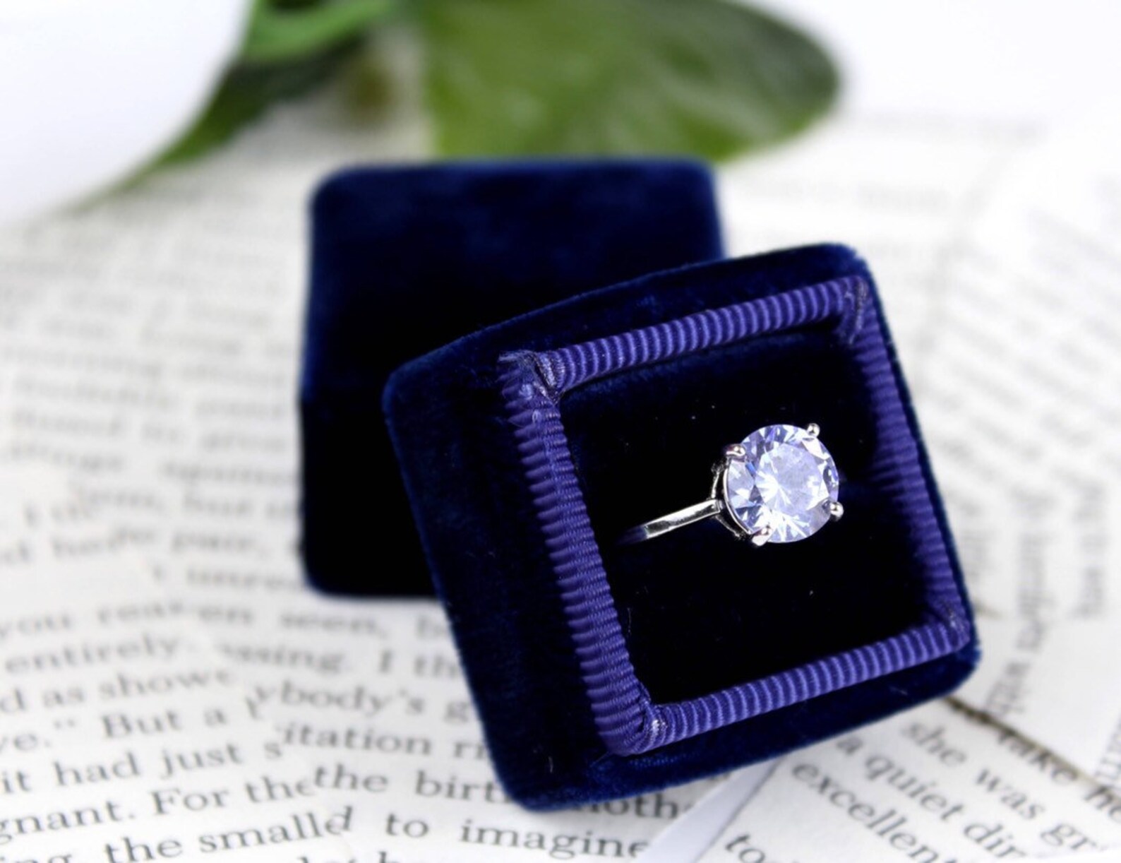 Engagement Ring Box Navy Ring Box Blue Ring Box Proposal | Etsy