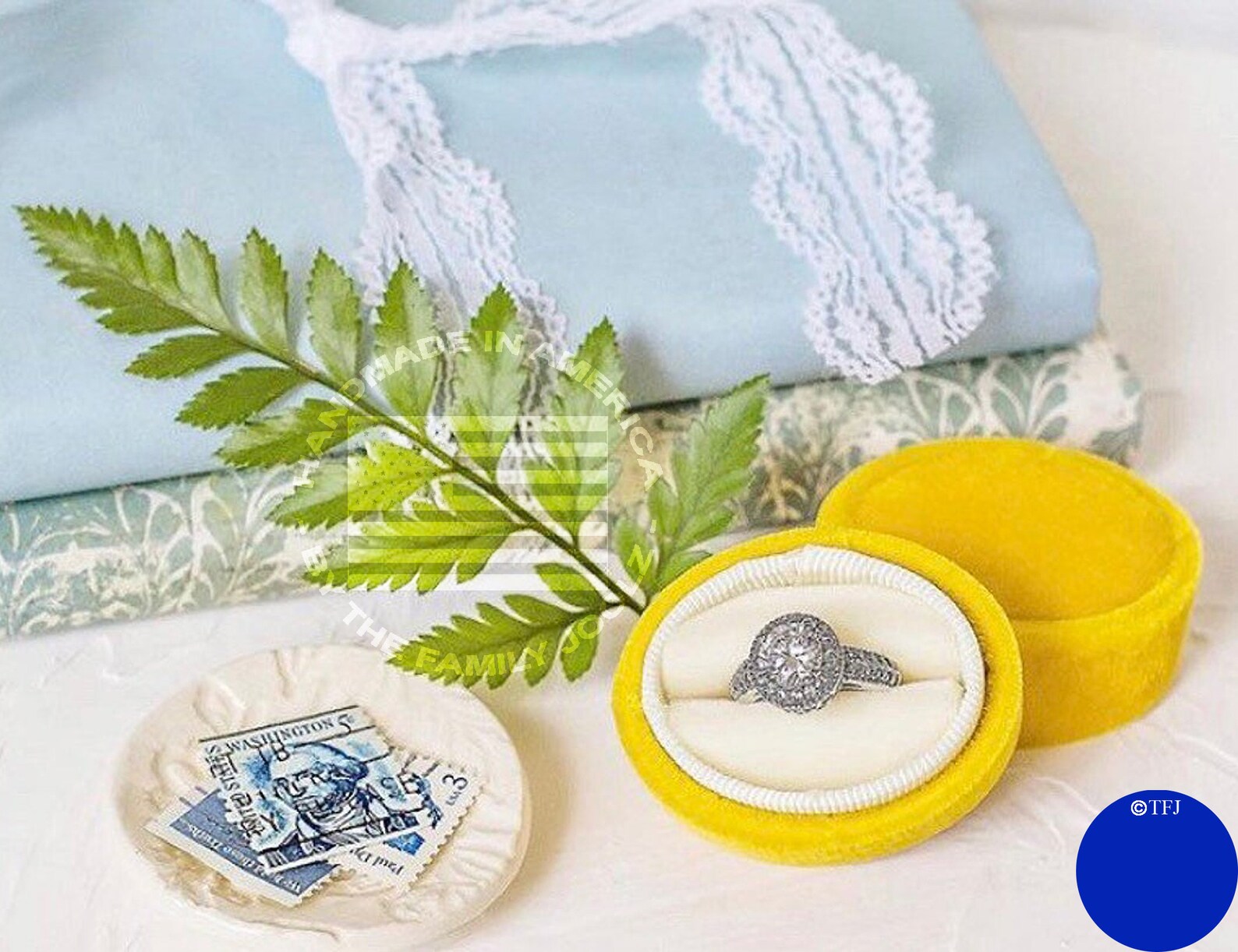 Yellow Velvet Ring Box Wedding Ring Box Engagement Ring Box - Etsy