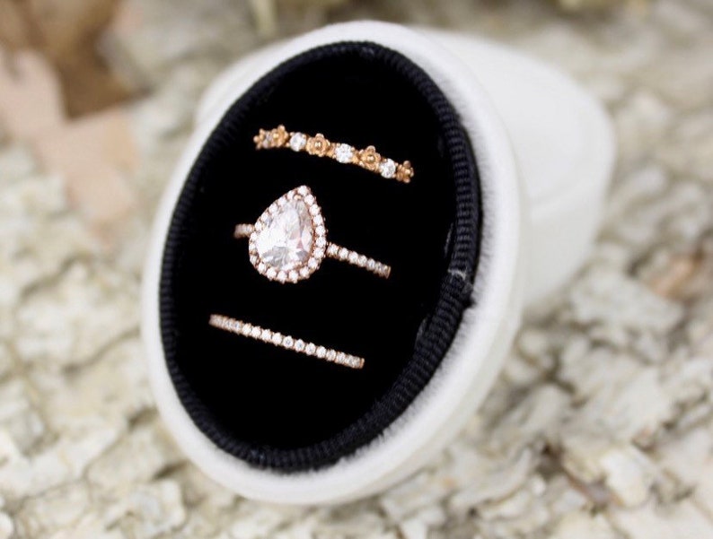 Wedding Ring Box Velvet Ring Box Engagement Ring Box Black | Etsy