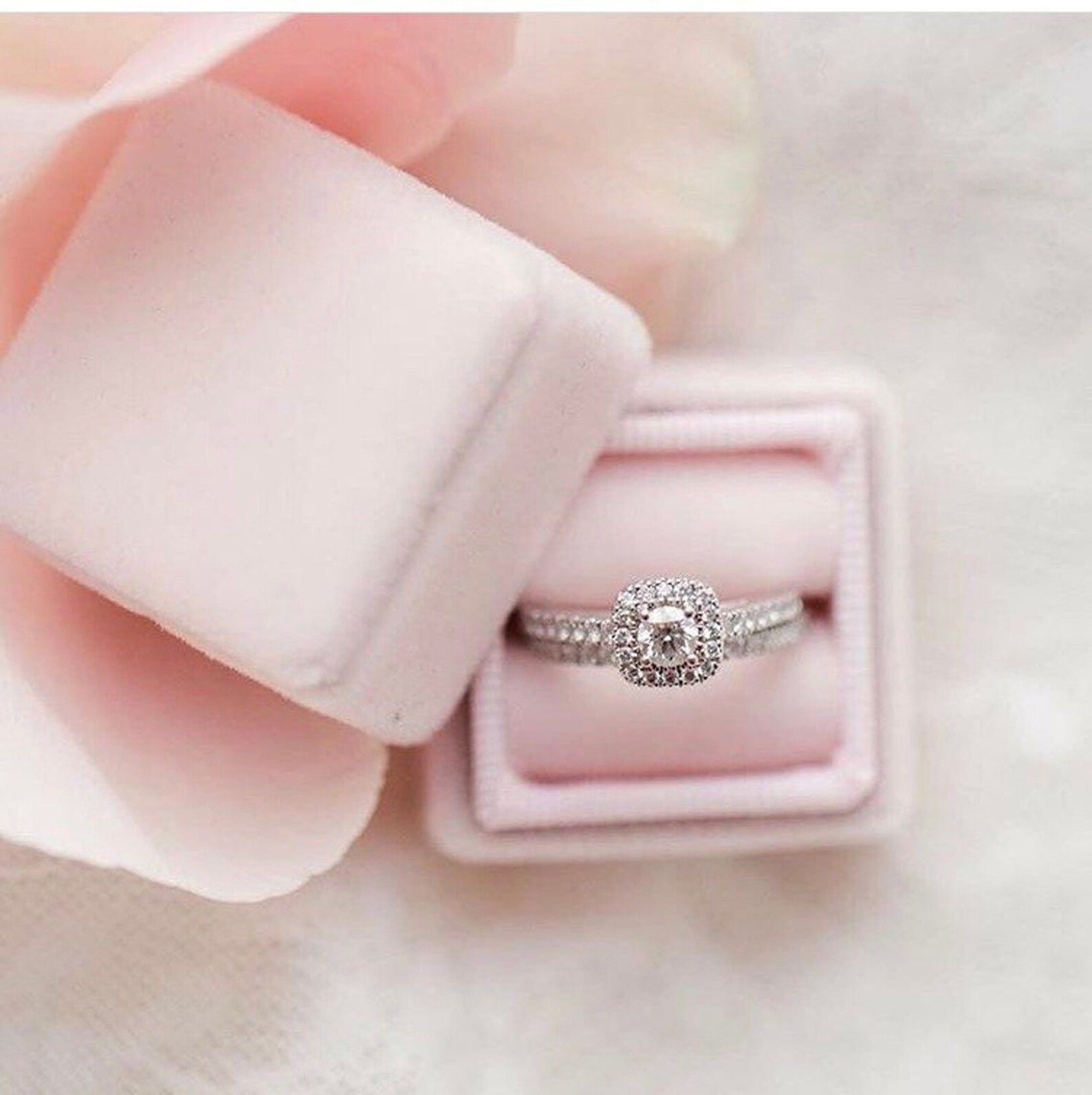 Ring Box Engagement Ring Box Proposal Ring Box Pink Ring - Etsy