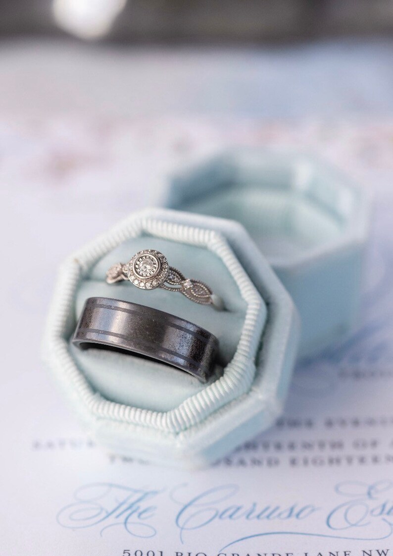 Ring Box Blue Ring Box Ring Bearer Box Wedding Ring Box | Etsy