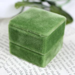 Wedding Ring Box, Antique Ring Box, Green Ring Box, Proposal Ring Box ...