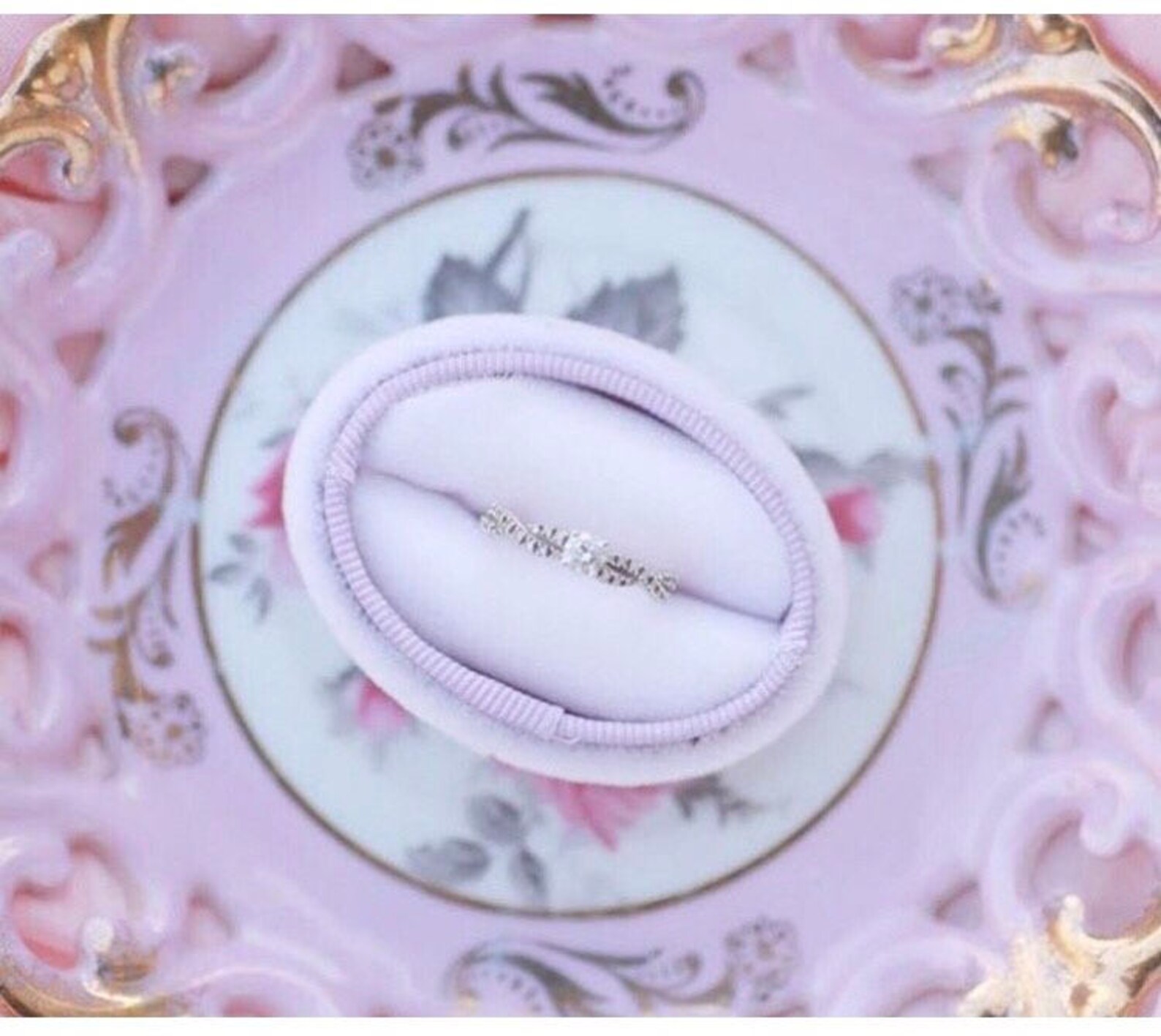 Orchid Velvet Ring Box Purple Ring Box Lavender Ring Box | Etsy