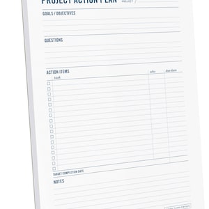 Project Planner Pad // Planning Notepad With Goals, Action Items ...