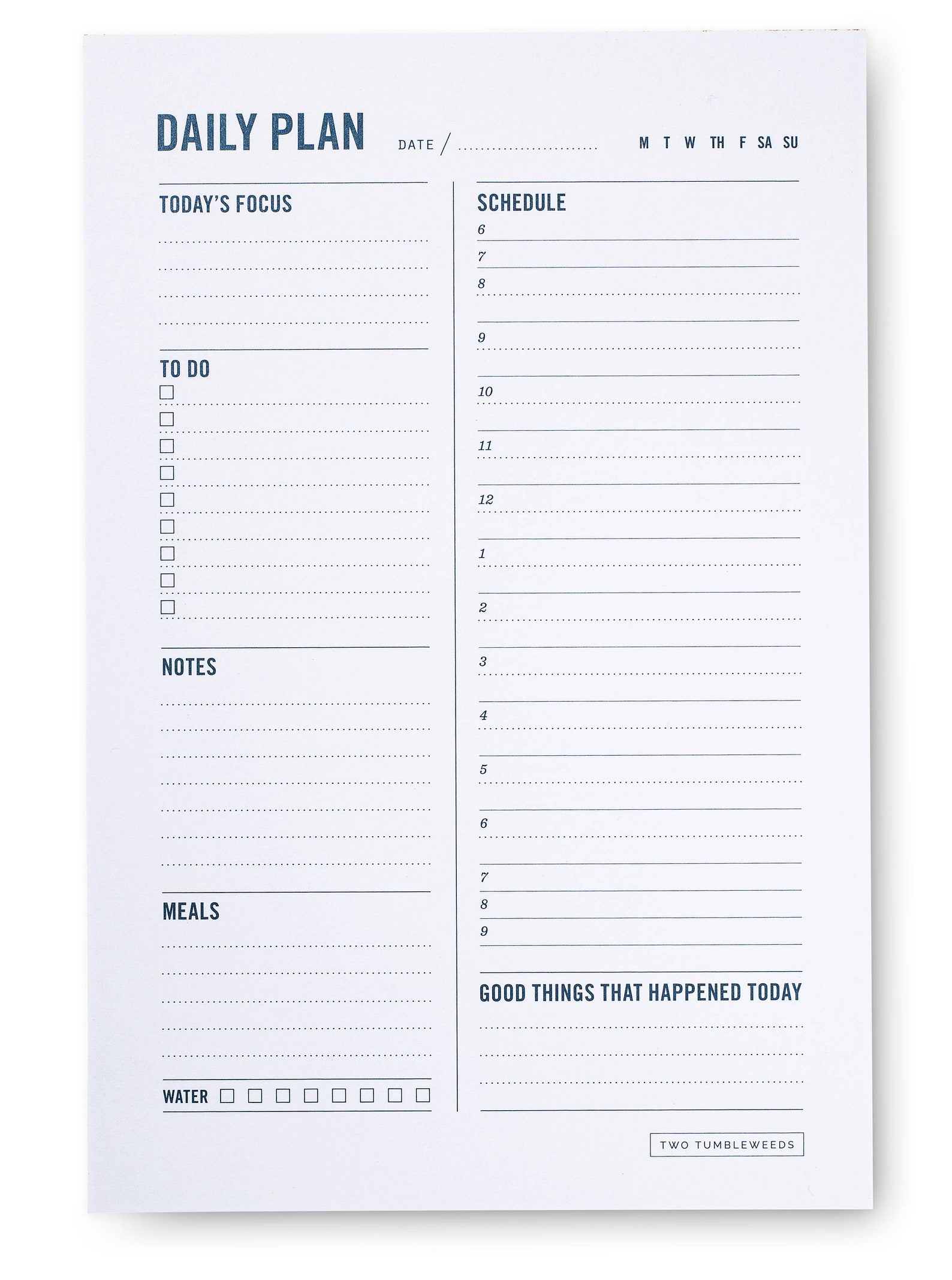 Daily Planning Pad // Time Box Daily Planner Notepad With to Do List ...