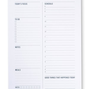 Daily Planning Pad // Time Box Daily Planner Notepad With to Do List ...