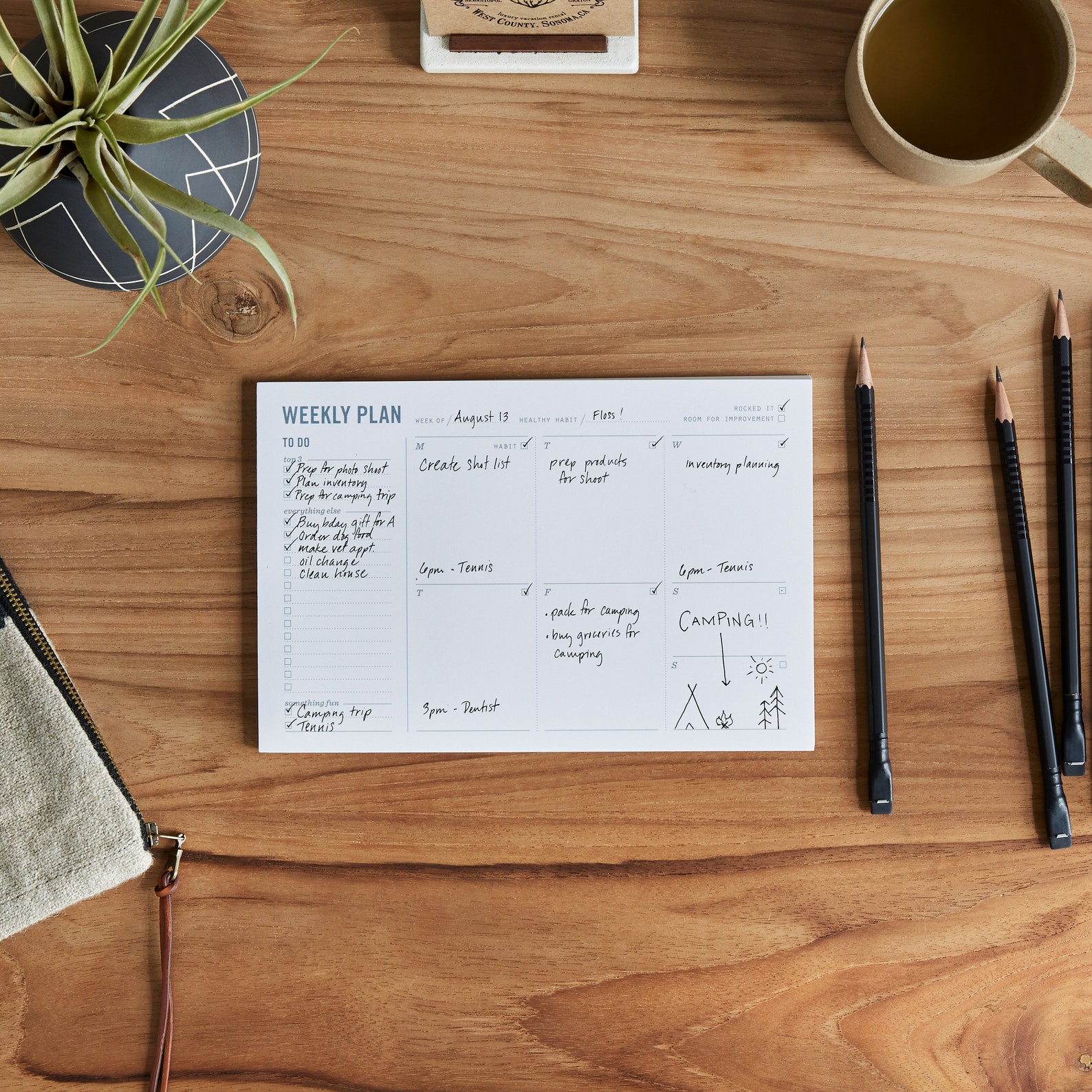 Weekly Planning Pad - Weekly Planner Notepad With to Do List, Daily ...