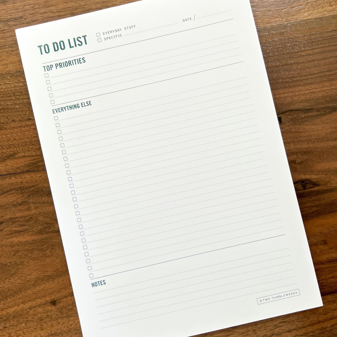 Todo List Pad // Task List Planner Notepad With Priorities, Todos ...
