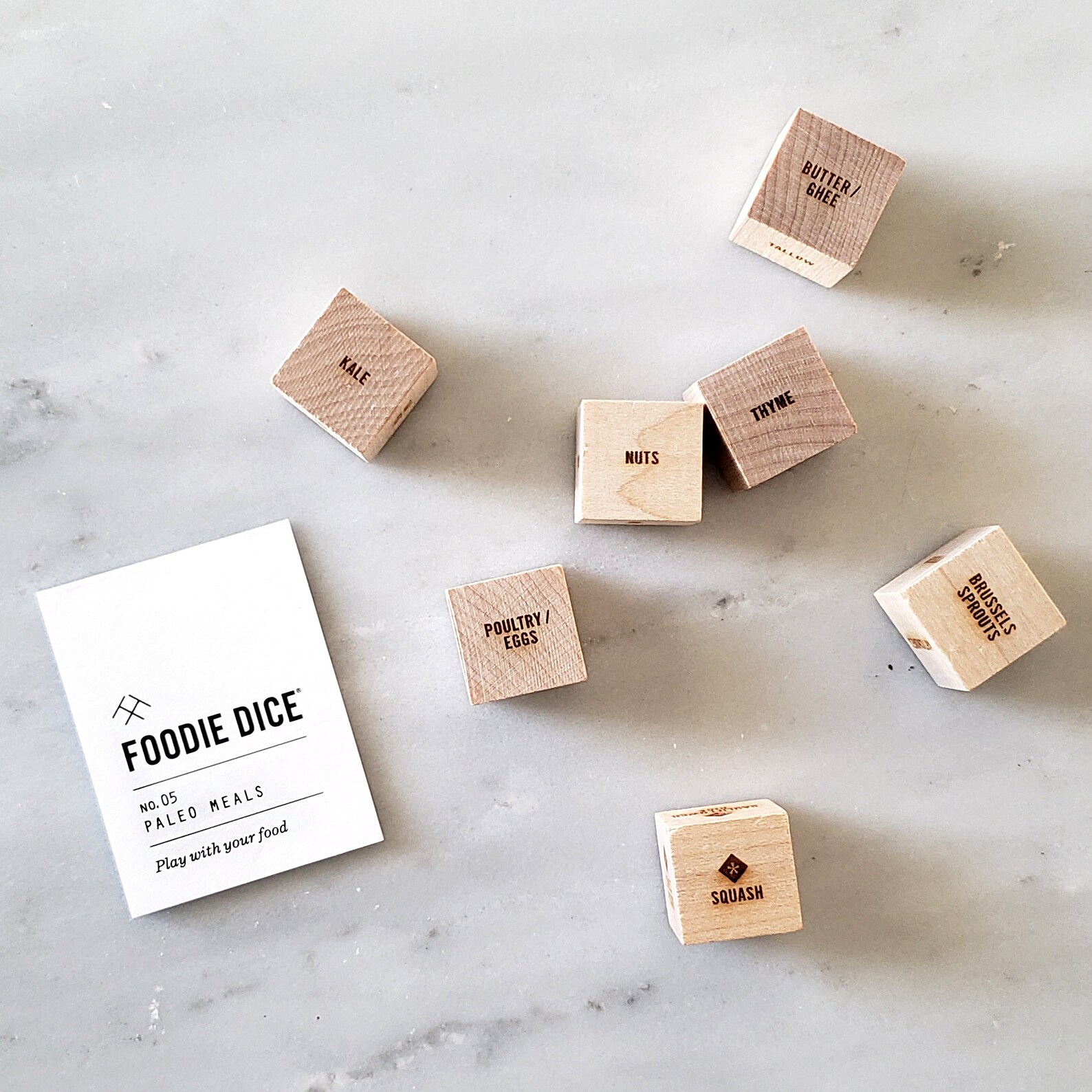 Paleo Meals Dice // Laser Engraved Wood Dice for Cooking - Etsy