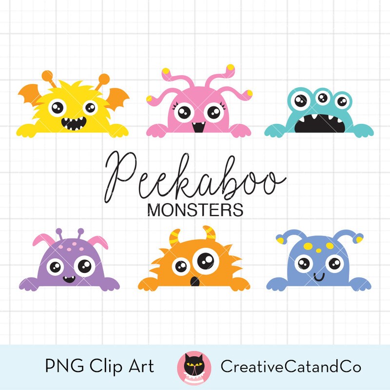 Monster Clip Art - Etsy