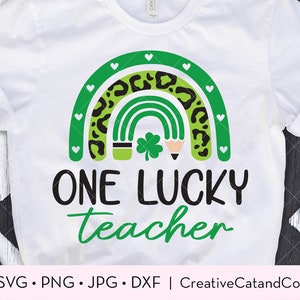 St Patricks Day One Lucky Teacher Svg Png Sublimation - Etsy