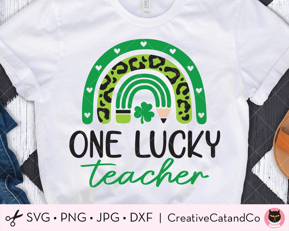 St Patricks Day One Lucky Teacher Svg Png Sublimation - Etsy