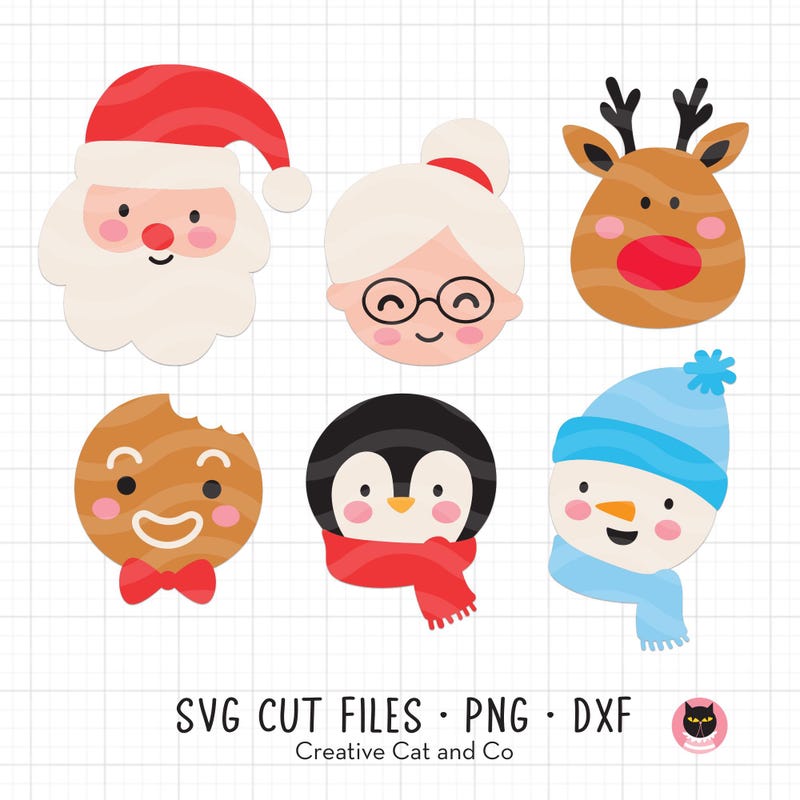 Mrs Claus Face - Etsy