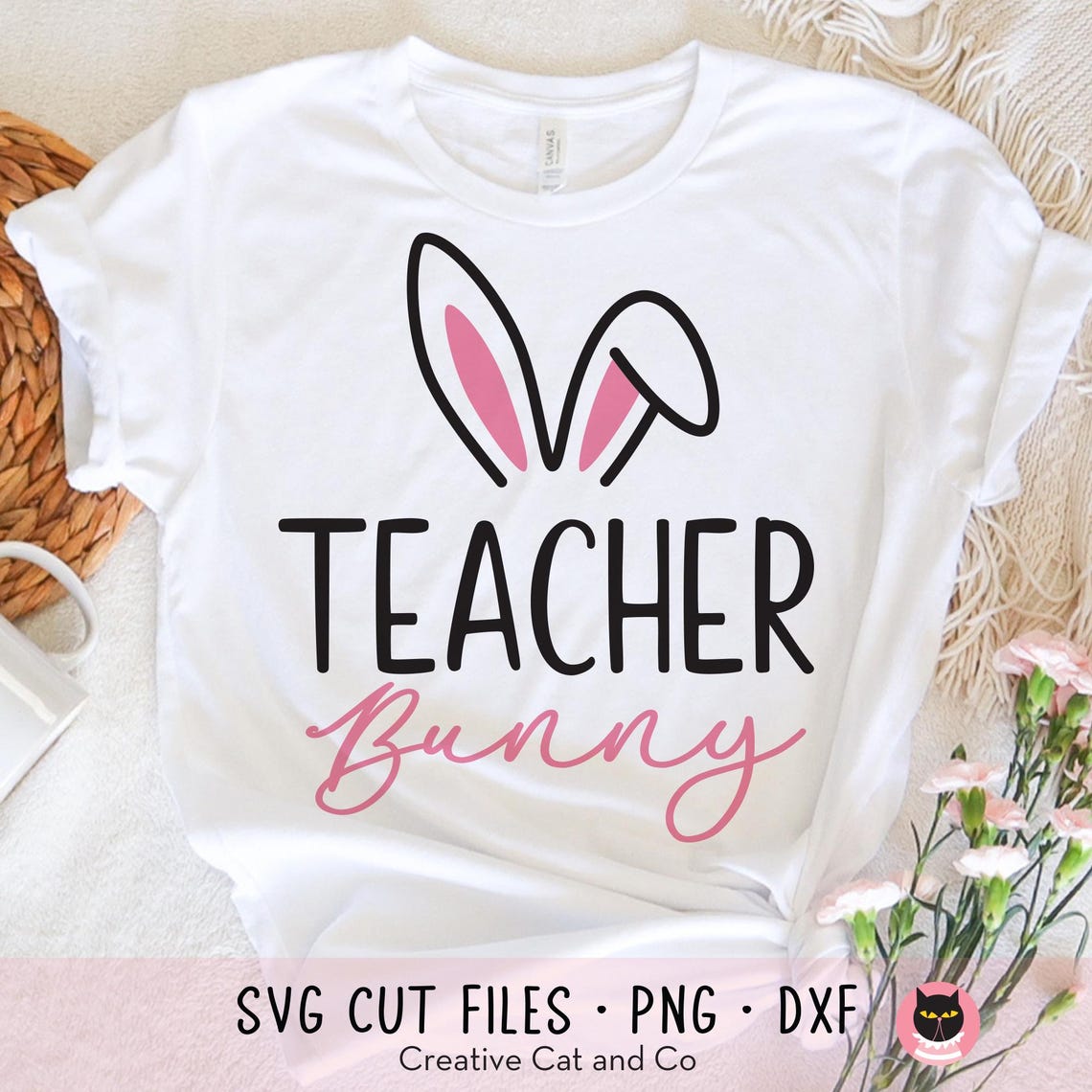 Teacher Easter Svg, Teacher Bunny Svg, Png, Teacher Easter Shirt Design ...