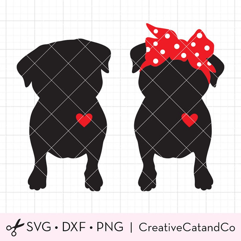 Pug Silhouette - Etsy