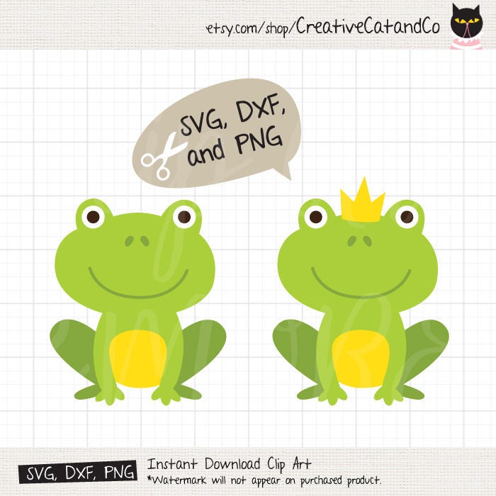 Frog SVG Files for Cricut or Silhouette Cute Frog Prince SVG | Etsy