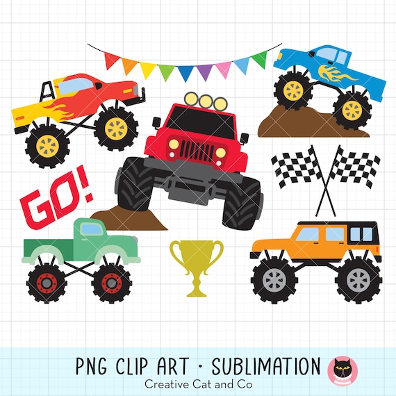 Toddler Monster Truck Clipart Monster Truck Png Graphic Clipart Design