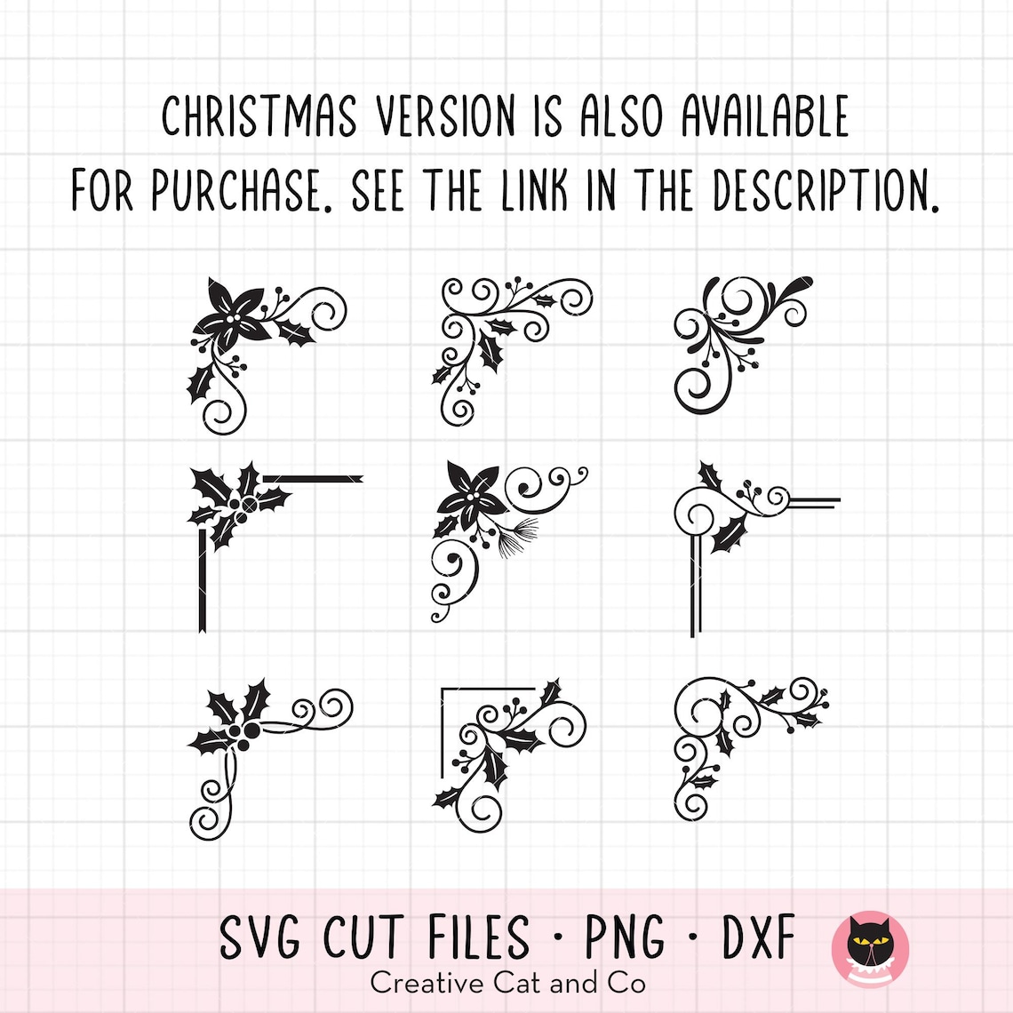 Corner Frame SVG PNG Bundle, Decorative Corner Frame Svg, Page Corner ...