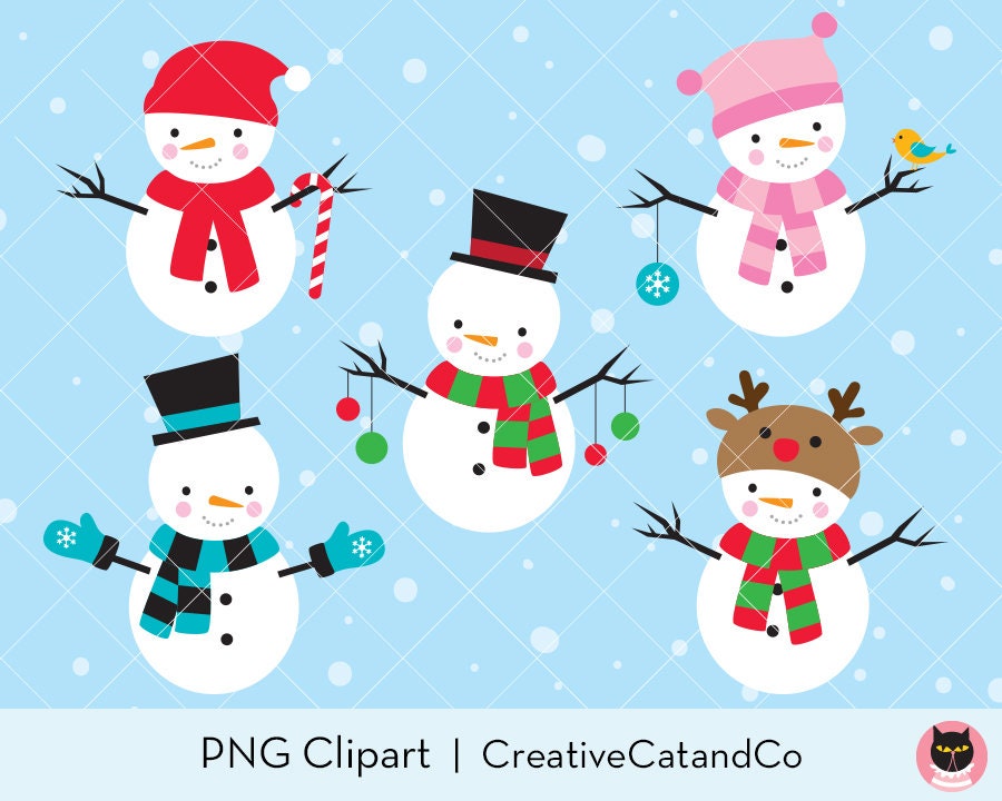 Holiday Snowman Clip Art