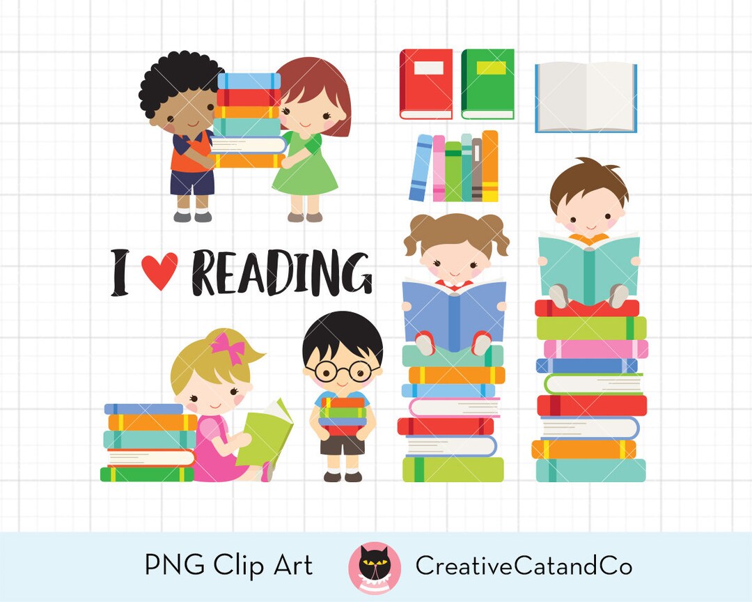 Clipart Kid Reading