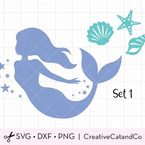 Mermaid SVG Mermaid DXF Mermaid Silhouette Svg Files for Cricut and ...