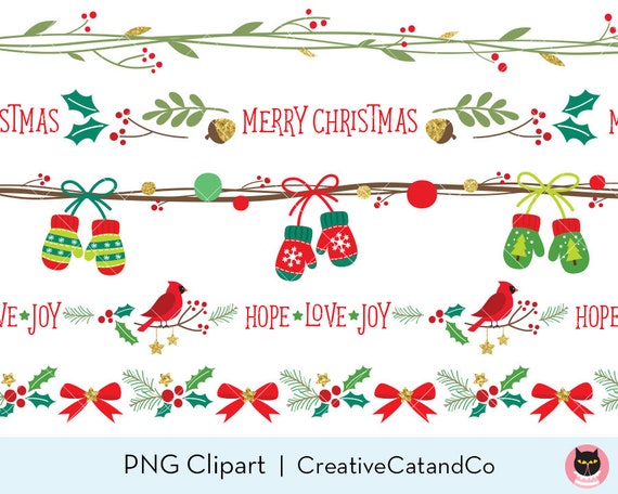 Christmas Border Line Clip Art