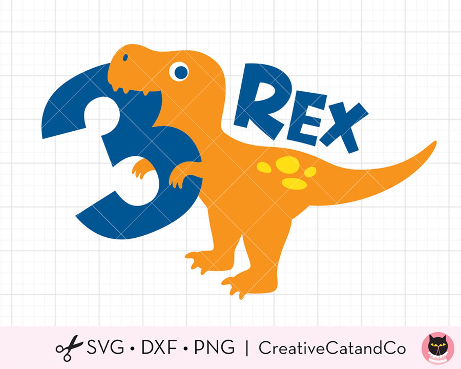 Three Rex SVG 3 Rex Svg 3Rd Birthday Svg T Rex Dinosaur | Etsy