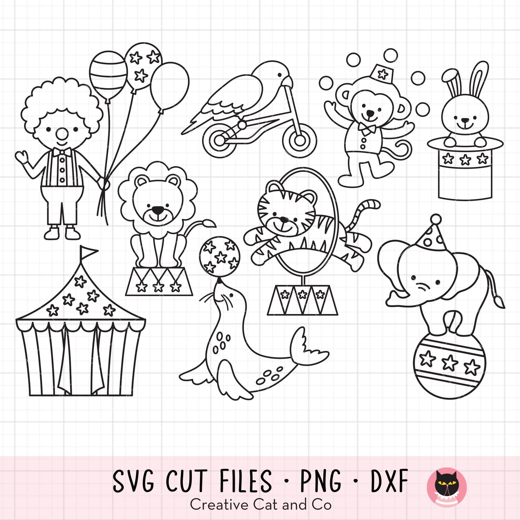 Página Para Colorear De Animales De Circo