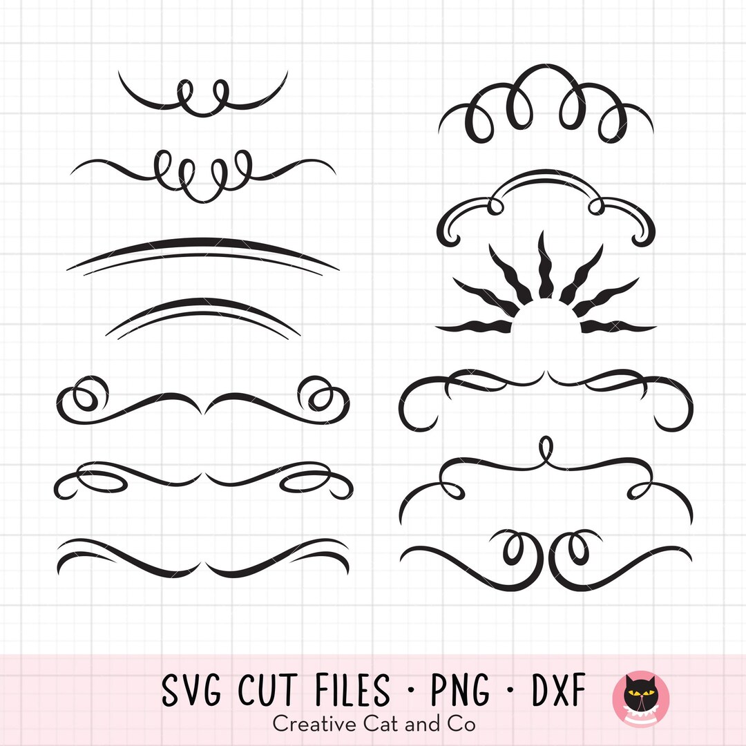 Vintage Border SVG PNG Clipart Decorative Frames, Flourish Scrolls ...