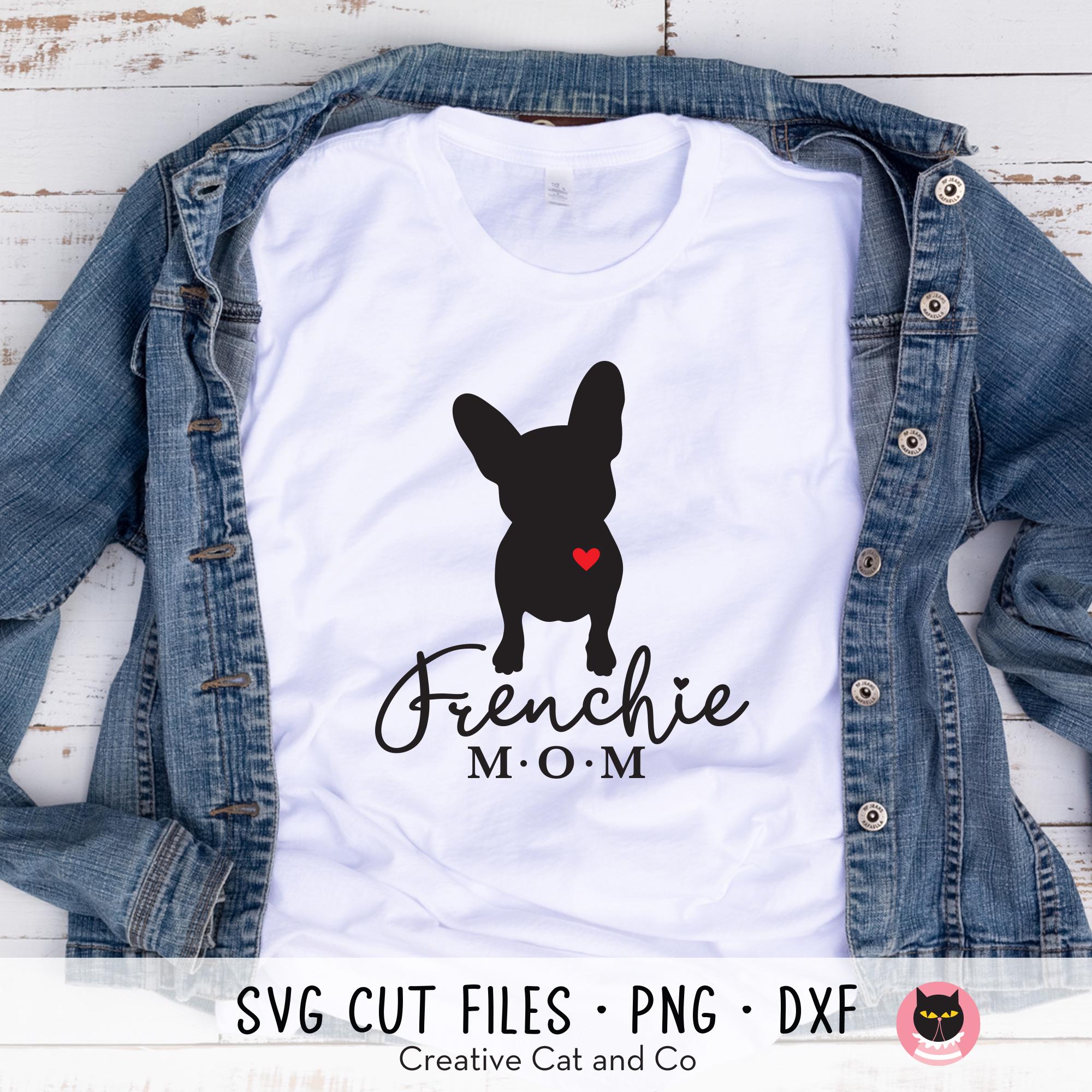 Frenchie Mom SVG PNG DXF Clipart | Cute French Bulldog Silhouette With ...
