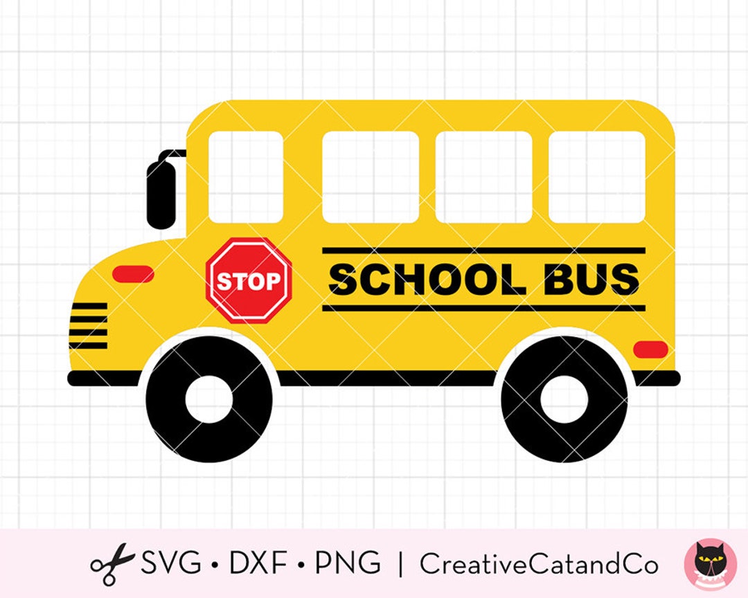 School Bus SVG DXF Back to School Svg School Bus Side View Bus Driver ...