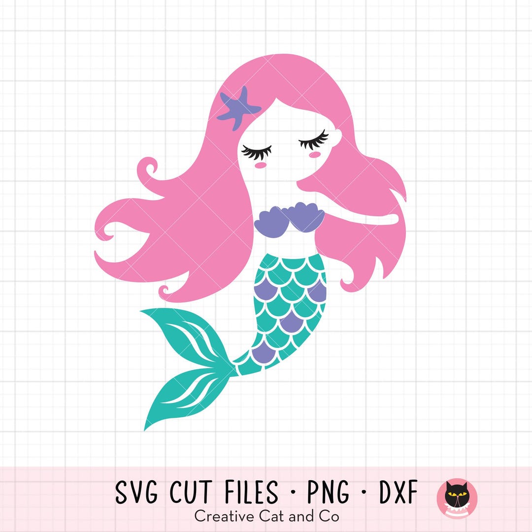 Mermaid Svg, Mermaid Monogram Svg Png, Birthday Girl Mermaid Svg, Cute ...