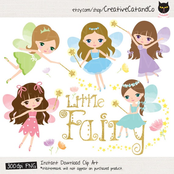Fairy Clipart Fairy Clip Art Fairy Princess Clipart Cute Angel | Etsy