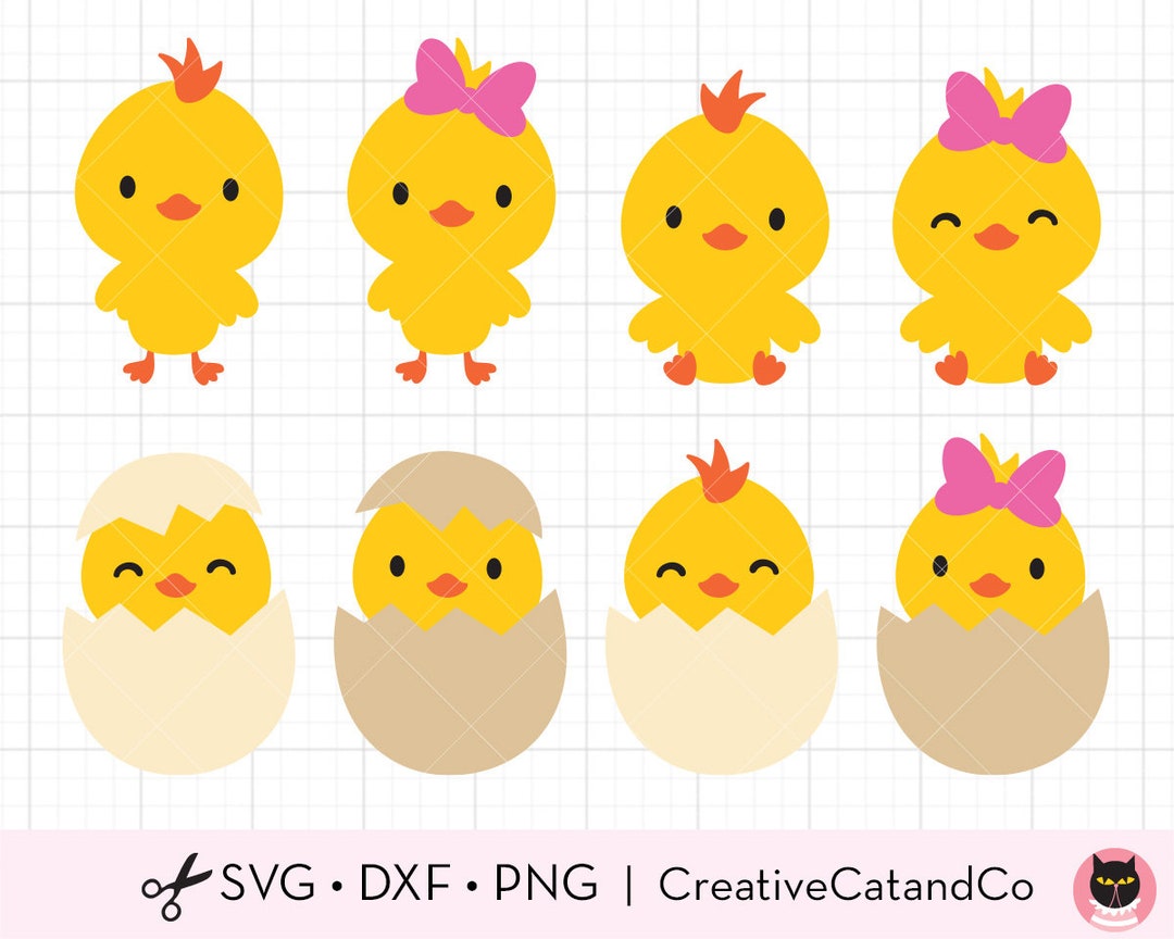 Baby Easter Chick Chicken Svg Little Boy and Girl Chicken - Etsy