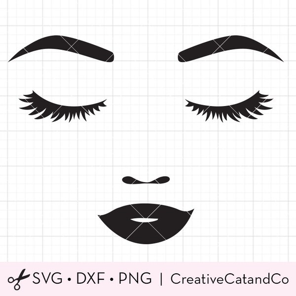 Woman Face Svg - Etsy