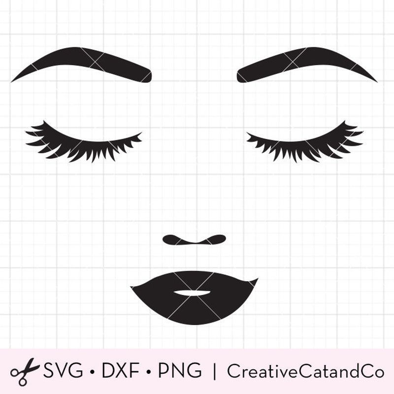 Woman Face Svg - Etsy