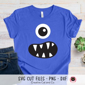 Cute Monster Faces SVG PNG DXF | Halloween Monster Eyes and Teeth ...