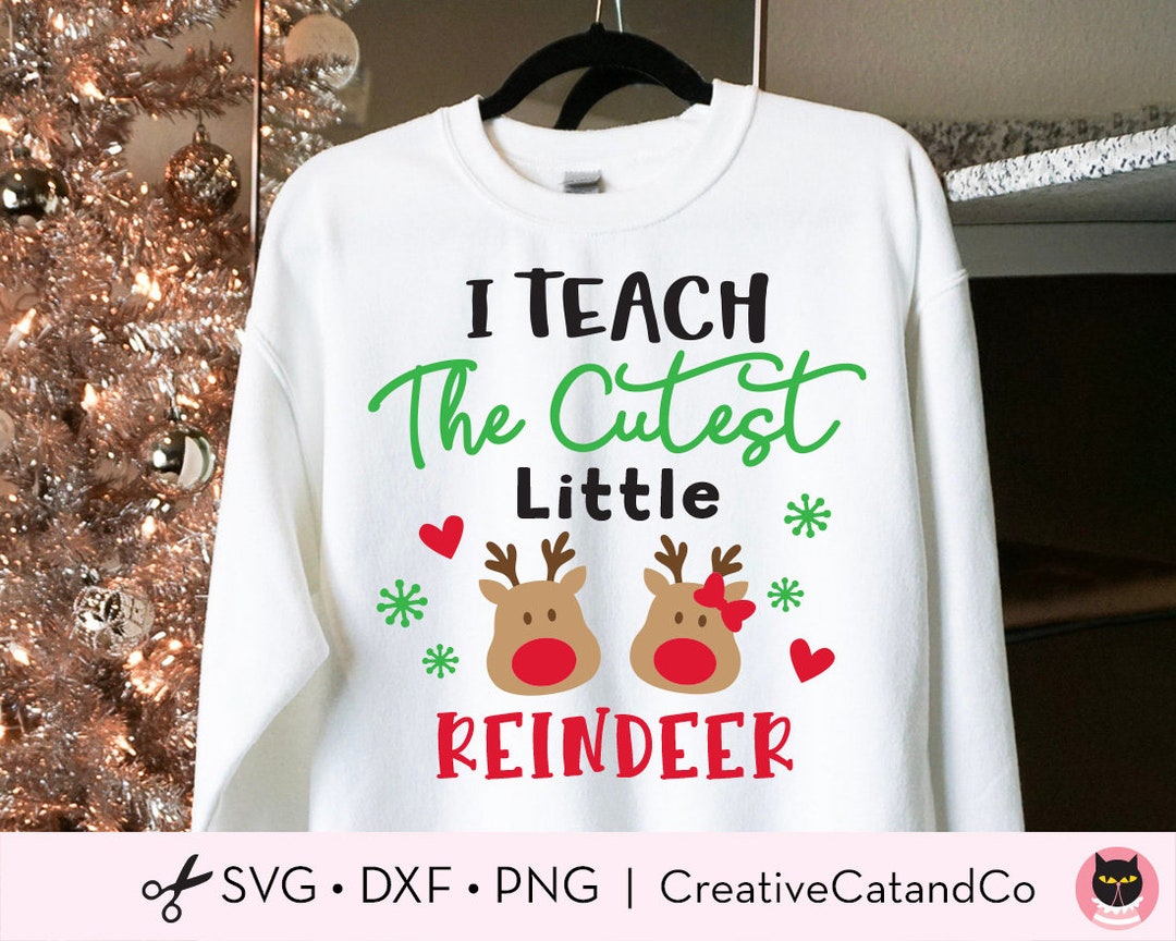 Teacher Christmas Svg, School Teacher Holiday, I Teach Cutest Little ...