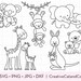 Mothers Day Coloring Svg, Png, Jpg, Outlined Mom Baby Animals, Kid ...