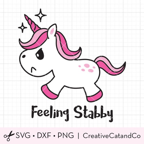 Grumpy Moody Unicorn SVG Clipart Feeling Stabby Angry Bad Mood - Etsy