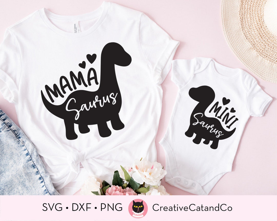 Mothers Day Dinosaur Svg, Mama Saurus, Mini Saurus, Mom and Kid, Baby ...