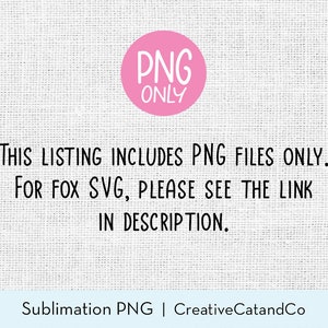 Fox Sublimation PNG Clipart Cute Spring Animal Foxes Png - Etsy
