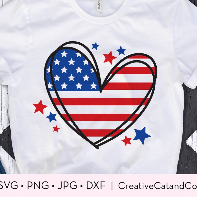 American Flag Heart - Etsy