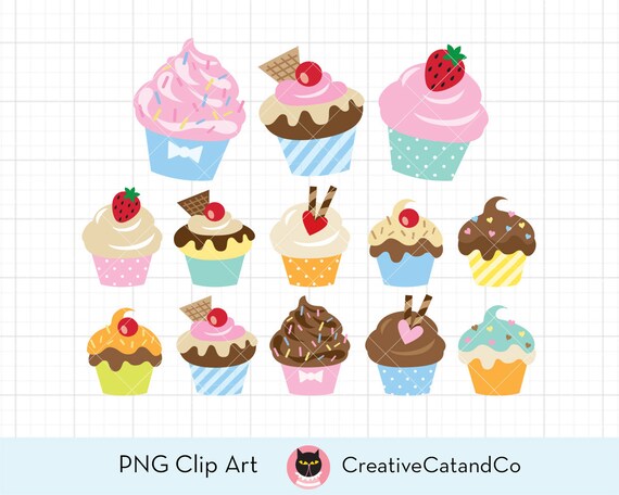 Cupcakes Clipart Clip Art Bakery Clipart Digital Clipart