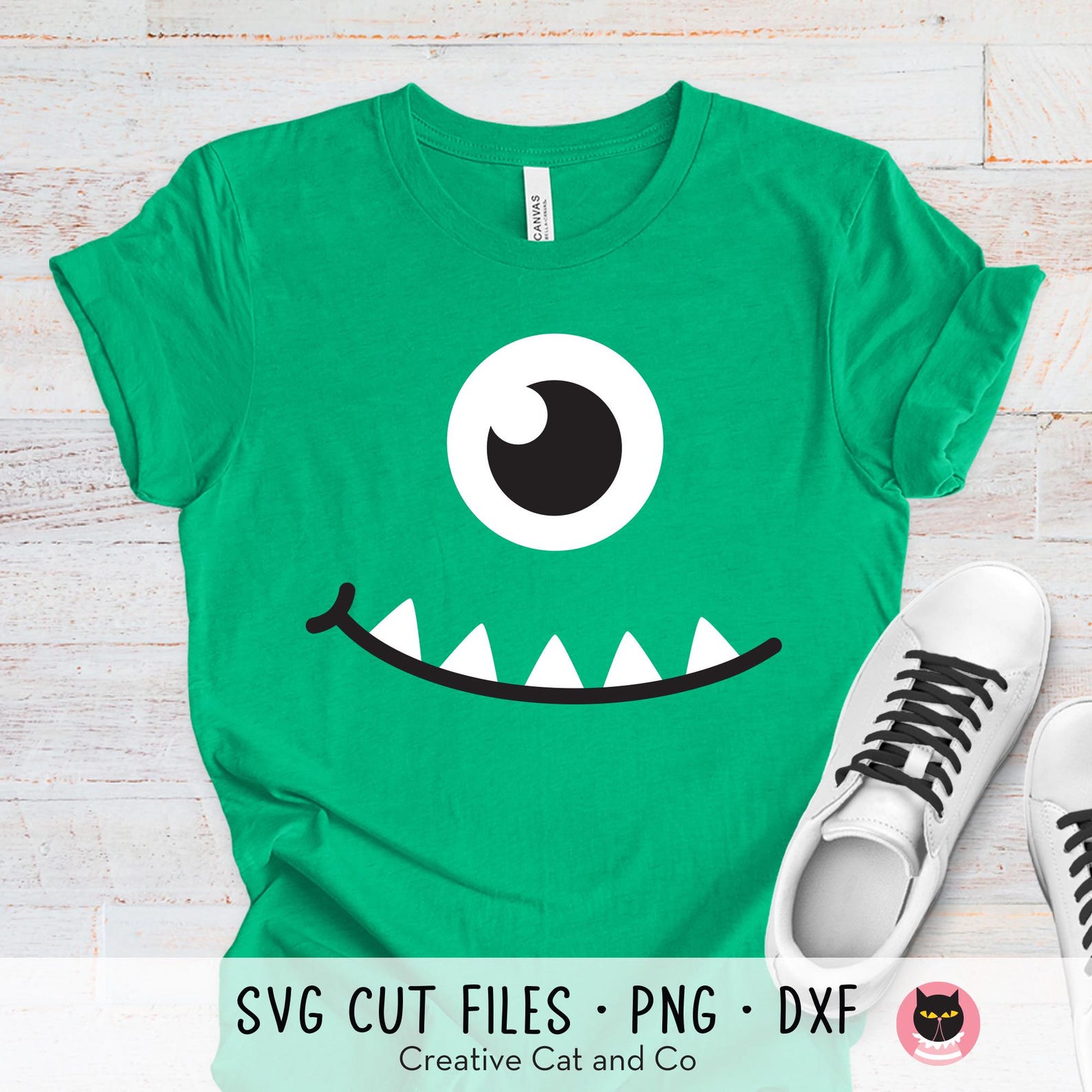 Cute Monster Faces SVG PNG DXF | Halloween Monster Eyes and Teeth ...