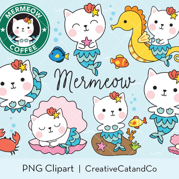 Cat Mermaid - Etsy