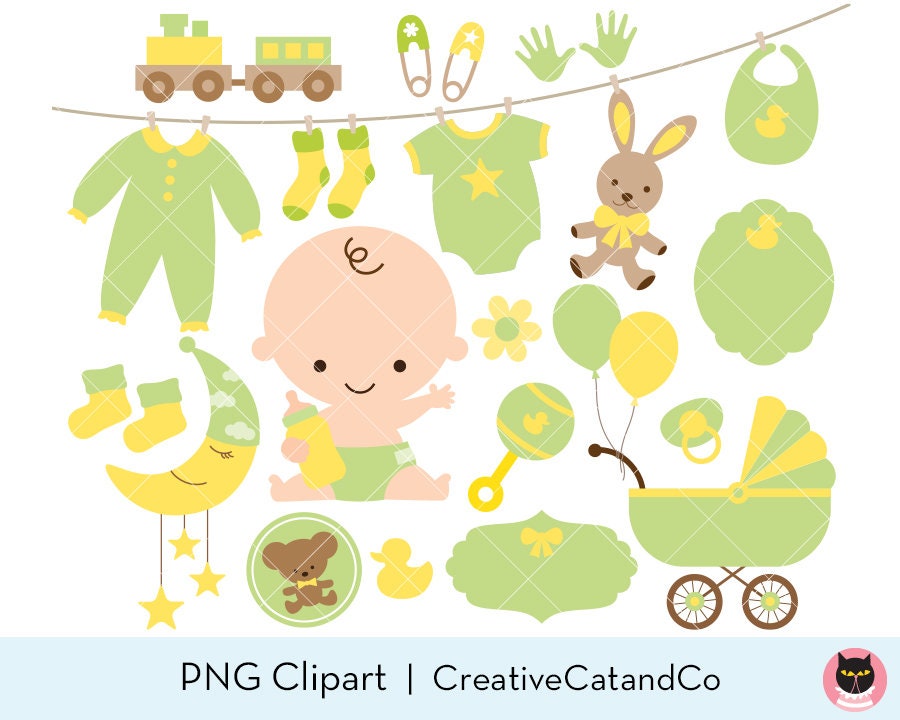 Unisex Baby Shower Clip Art