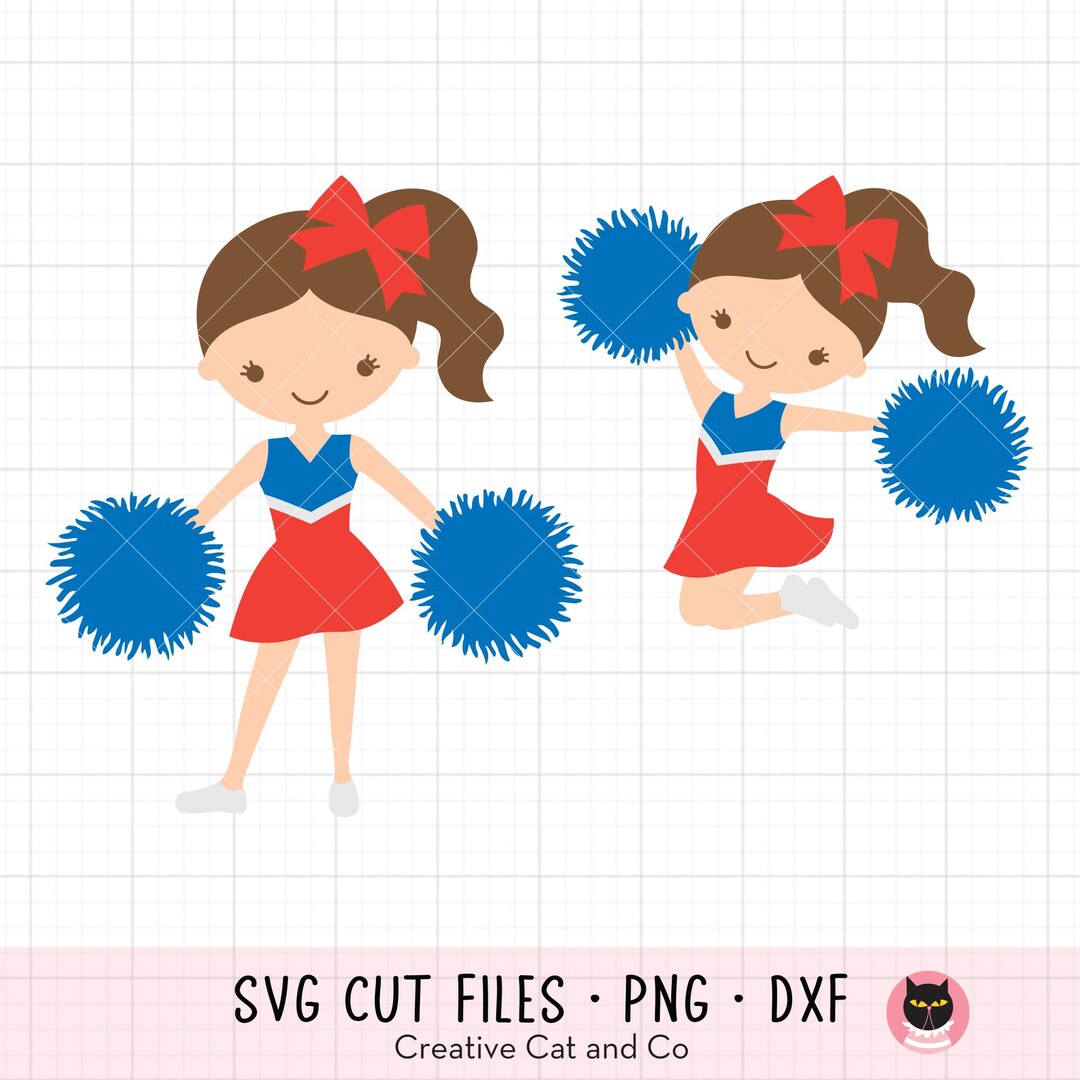 Cheerleader SVG PNG DXF, Cute Cheer Girl, Svg Dxf Cut File for Cricut ...