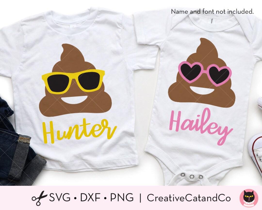 Poop SVG DXF Files for Cricut or Silhouette Poop With Wearing ...
